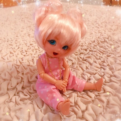 Fatiao BJD Dollfie Lati Yellow Pukifee 5-6 Angel Doll Wig Light Pink - Etsy