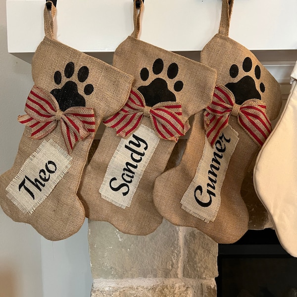 Burlap Stockings, Plain , Rustic Stockings Lined With White Muslin ...