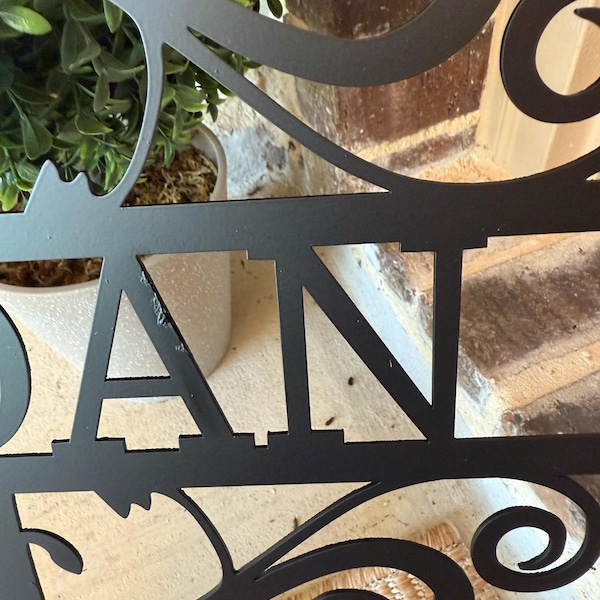 Metal Monogram Sign, Custom Metal Sign, Metal Name Sign, Initial Sign ...