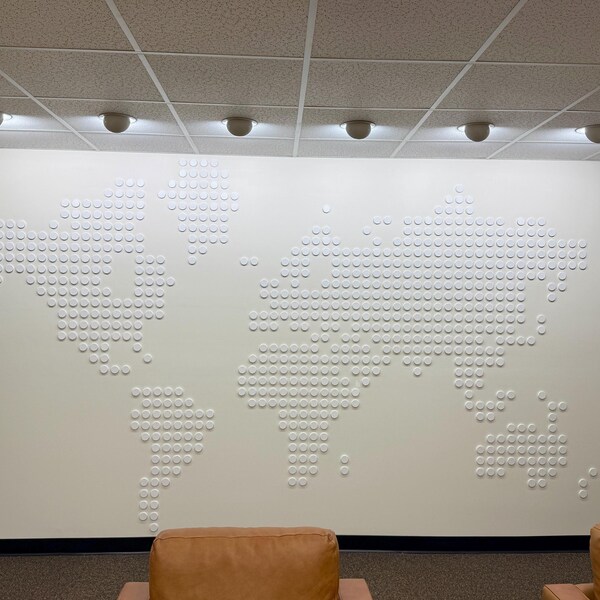 3D World Wall Map of the World Map , Elevated Office Decor, Home Decor ...