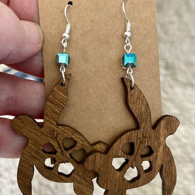 Turtle Earring Laser File, Sea Turtle Earring SVG Cut File, Turtle ...