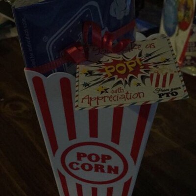 Pop With Appreciation Gift Tags for Popcorn Gift Tags for Teacher ...