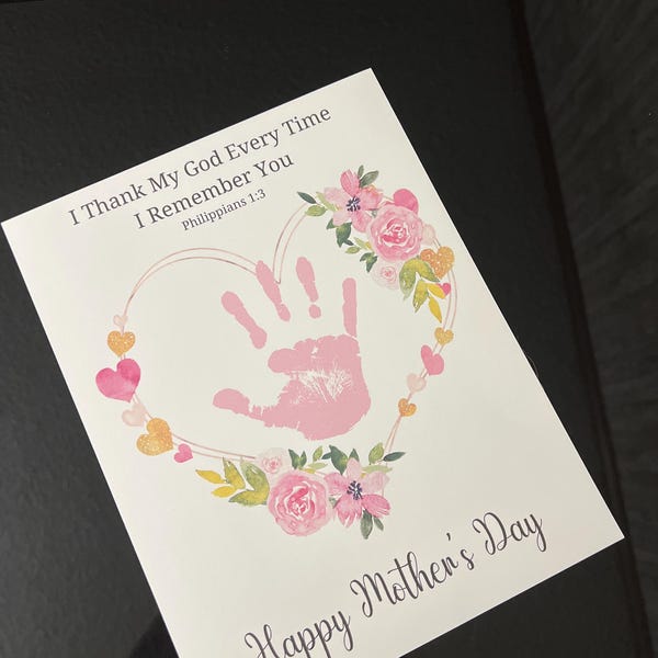 Printable Foldable Mother's Day Coloring Card, Bible Craft, Christian ...