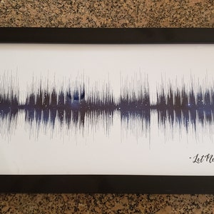 Soundwave Art Paper Anniversary Gifts Favorite Song Night Sky | Etsy