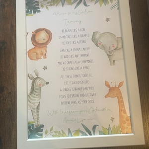Personalised Godson Poem Promise Print Baptism Christening Day ...