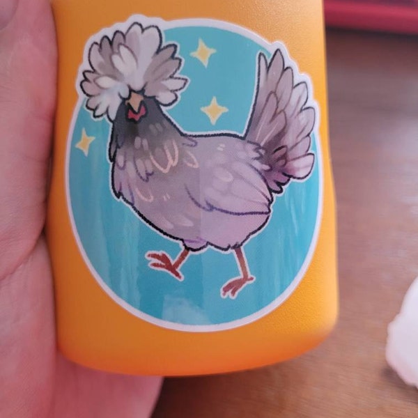 Floral Chicken Sticker Set - Etsy