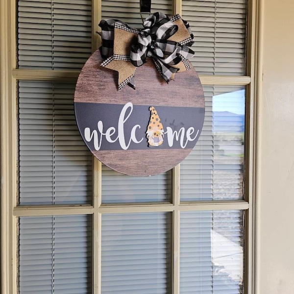 Interchangeable Welcome Gnome Sign for Front Door Home Decor New Home ...