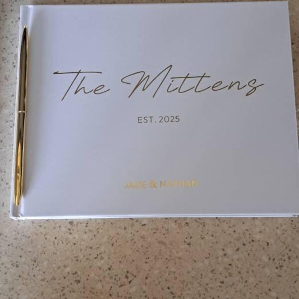 Personalized Wedding Guest Book | Custom Reception Guestbook ...
