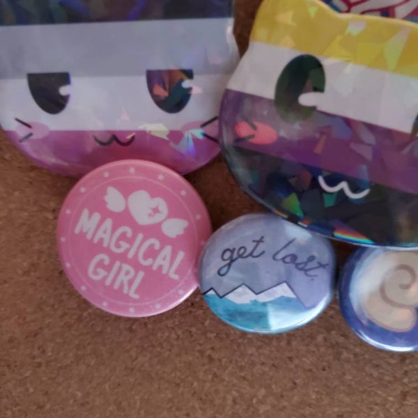 Magical Girl Button Anime Manga Mahou Shoujo Badge 1.5 Pinback Pin Back ...