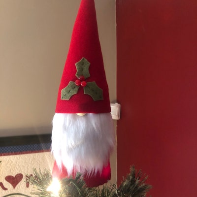 Gnome Christmas Tree Topper - Etsy