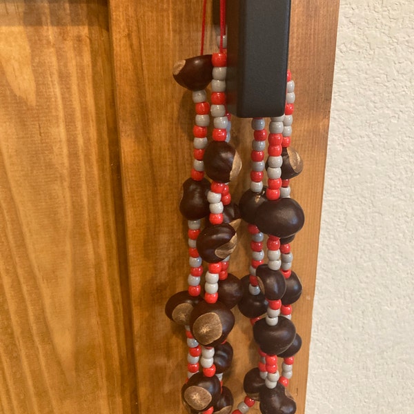 Real Ohio Buckeye Necklace With Football Beads - Etsy