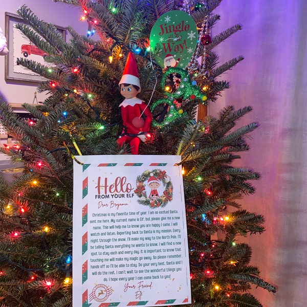 Christmas Elf Introduction Letter, Elf Arrival Letter Printable, First ...