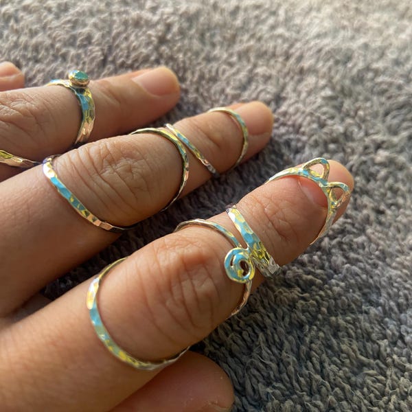 Mallet Splint Ring • Mallet Finger Ring • Silver Mallet Finger Splint ...