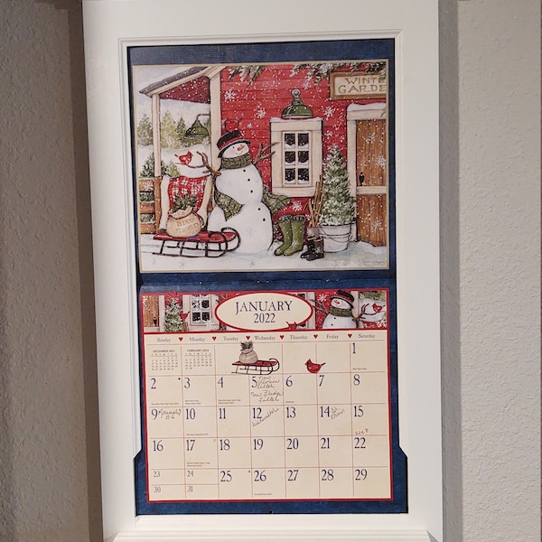 LANG Calendar Frame Family Organizer Command Center Storage Shelf and ...