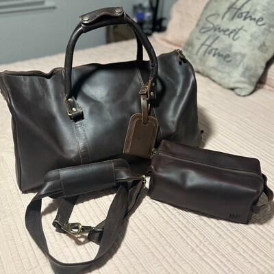 Personalized Duffle Bag Dopp Kit Bag Luggage Tag Combo Gift, Best ...