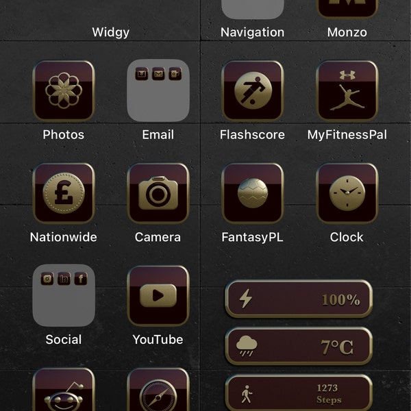 Gold Ios Theme: Gold 3D App Icons & Widgets (2000+) - Etsy