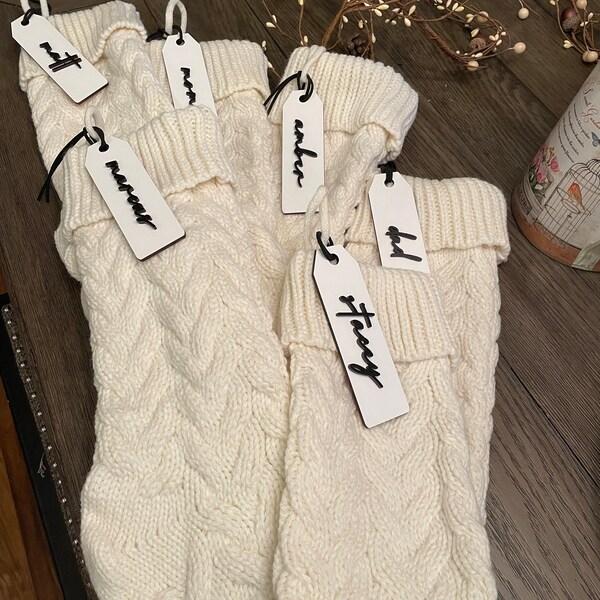 Stocking Name Tags, Personalized Stocking Tags, Christmas Stocking Tags ...