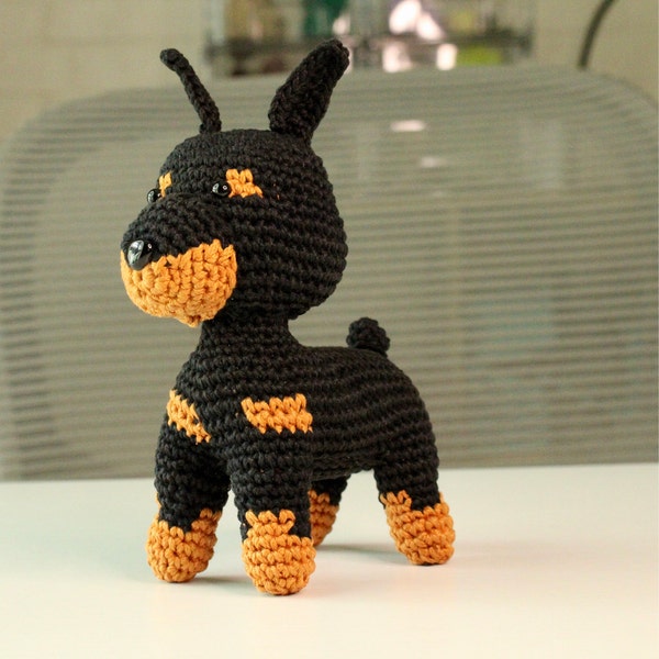 Amigurumi Crochet Dog Pattern PDF. Zeus the Doberman. Puppy Dog Crochet ...