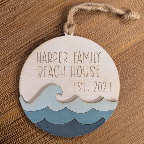 Beach House Wall Art, Family Name Sign, Coastal Decor, Beach House ...