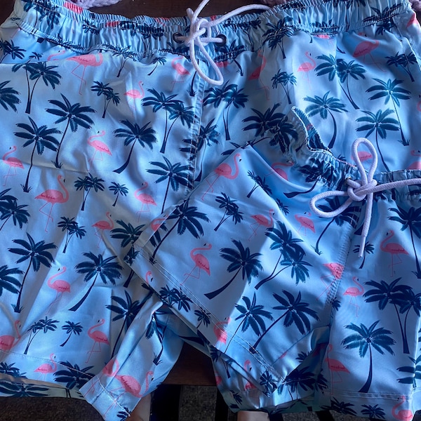 Father Son Matching Swim Trunks, Father & Son Matching Swimsuit, Dad ...