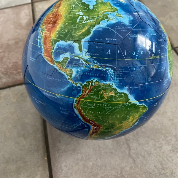 Elevation 7" Magnetic Earth Globe With Geology Map Interior - Travel ...