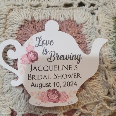 Bridal Shower Tea Party Favor Tag Thank You Tag Teapot Tag Bridal Tea ...