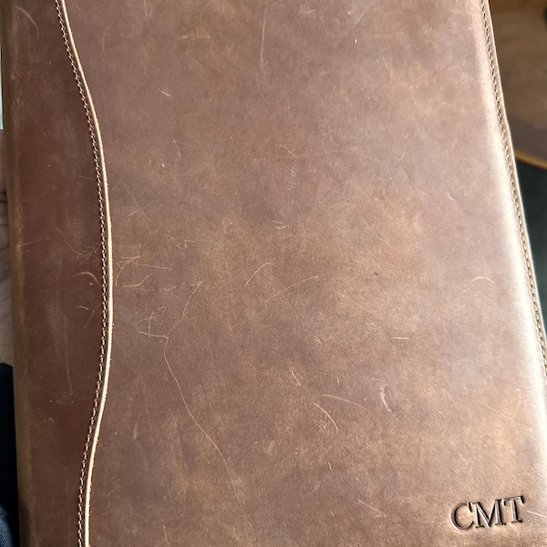 PERSONALIZED Leather Padfolio Monogrammed Leather Portfolio Cover ...