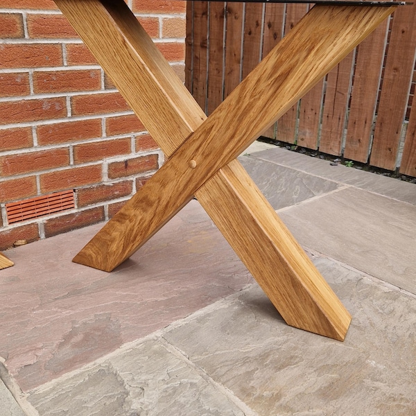 Handmade Heavy Duty Oak Furniture Legs / X-shaped Oak Table Legs ...