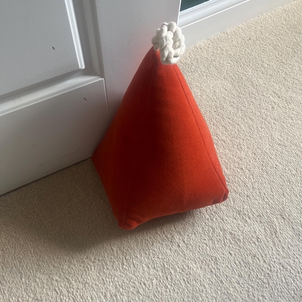 Burnt Orange Door Stop Door Weight Made Using Harris Tweed - Door ...
