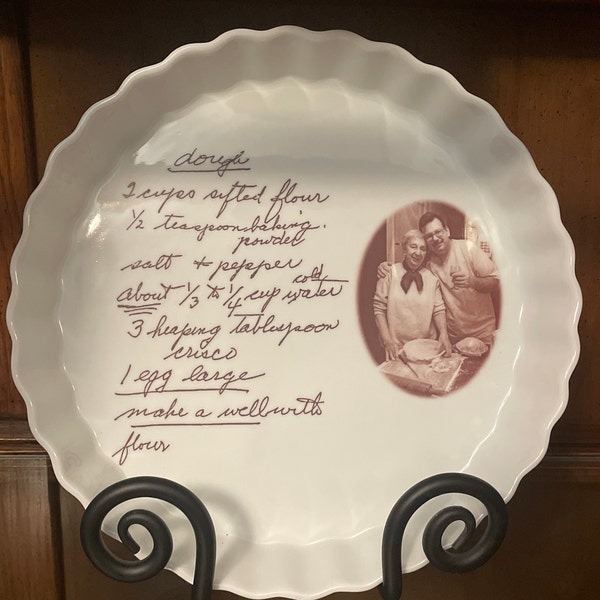 Recipe Plate, Custom Giving Plate, Handwriting on Plate, Family Gift ...