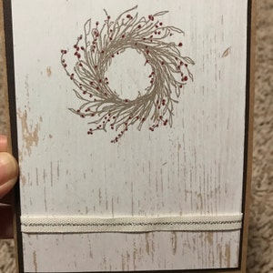 Rustic Wreath Rubber Stamp From Oldislandstamps - Etsy