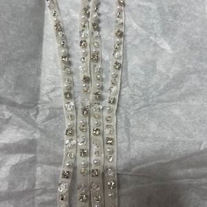 Detachable Straps. 6mm Pearls Beaded Onto Organza Spaghetti Straps - Etsy