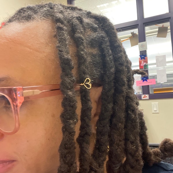 Handcrafted Heart Loc Jewelry, Heart Loc Cuff, Wedding Hair Accessories ...