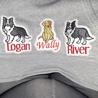 Embroidered Personalised Name Badge 100mm Wide Patch Iron on or Sew ...