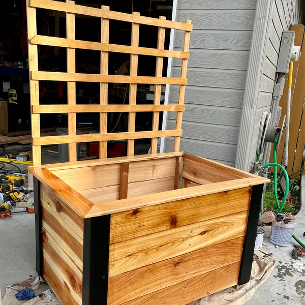XXL Lattice Planter Box Build Plans: Digital Download - Etsy