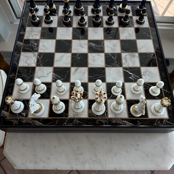 Chess Board With Figures Custom Chess Set for Husband Valentines Gift ...