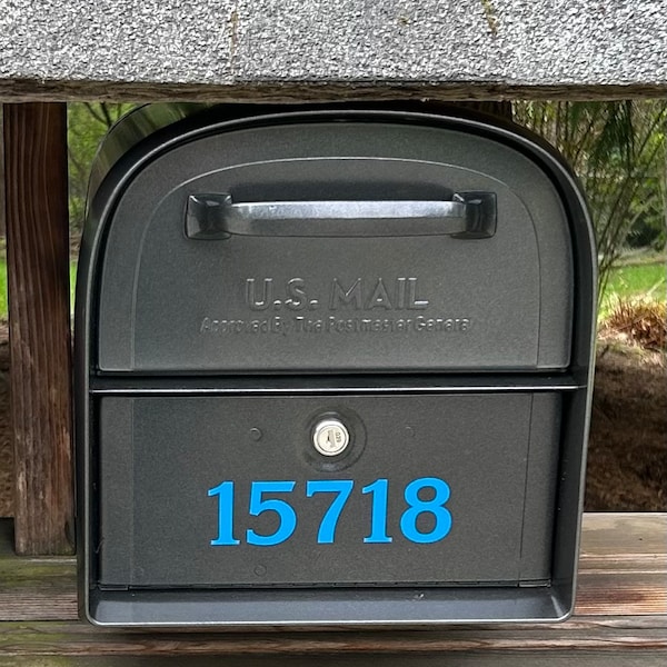 Custom Mailbox Number, Traditional Mailbox Decals, Mailbox Stickers ...