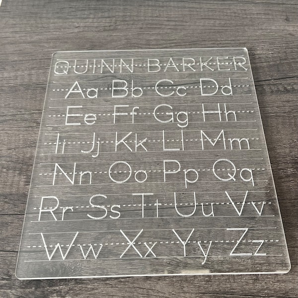Acrylic ABC Dry Erase Letter Tracing Board Kids Homeschool - Alphabet ...