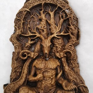 Cernunnos Cernun Wood Horned God Celtic God Altar Statue - Etsy UK