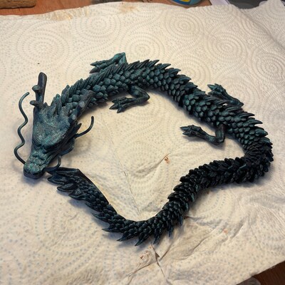 3d Printed Articulated Skeleton Dragon, Flat Wings Skeleton Dragon ...