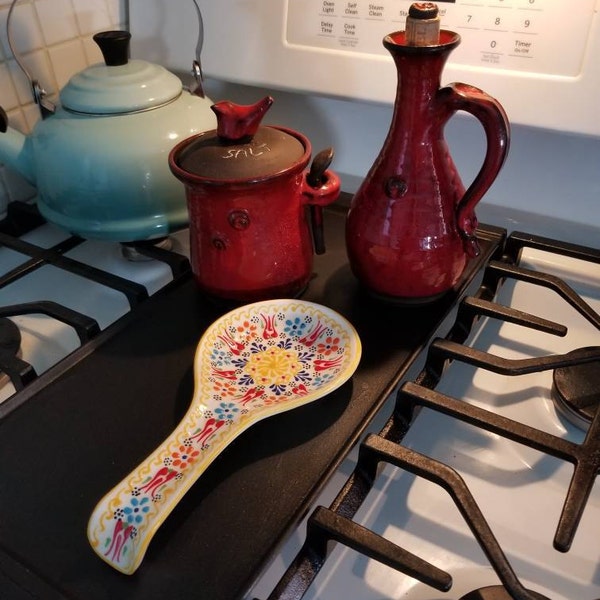 Coarse Salt Cellar, Handmade Pottery Salt Container, Red Coarse Salt ...