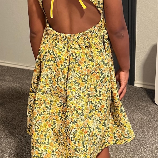 Dandelion PDF Sewing Pattern Sizes 1-14, Tie Back Dress Pattern - Etsy