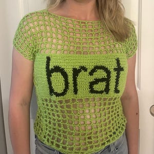 Brat Crochet Pattern, Charli XCX Brat Album Cover Crochet Tutorial ...