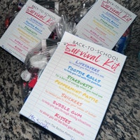 EDITABLE Back to School Survival Kit Treat Bag Tag, Teacher & Staff ...