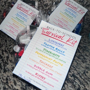 Editable Graduation Survival Kit Gift Tags Graduation Party - Etsy