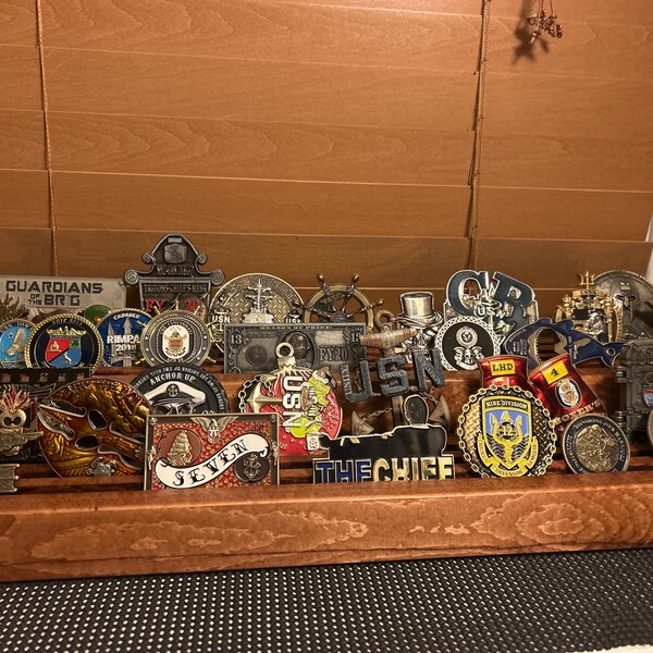 Challenge Coin Holder Wall Mount | Law Enforcement | Military Coin ...