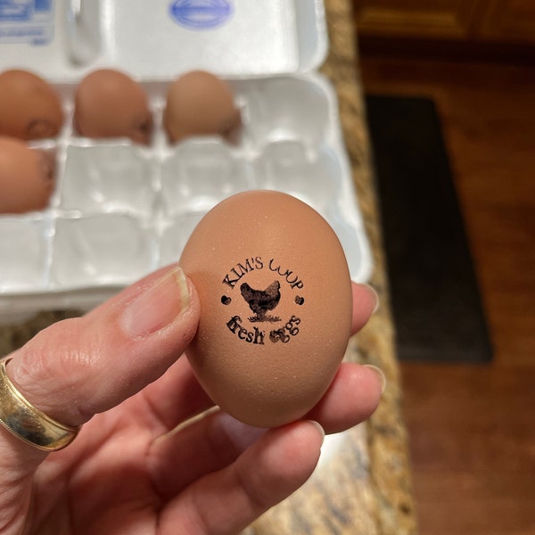 Egg Stamps Personalized Custom Egg Stamp, Chicken Coop Idea, Chicken ...