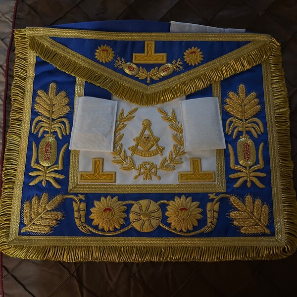 Masonic Regalia Royal Arch Principals Apron, Sash With Jewels & Gloves ...