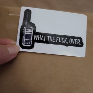 WTF, Over Black Vinyl Sticker, Funny Stickers, Sarcastic Stickers, Meme ...