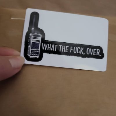 WTF, Over Black Vinyl Sticker, Funny Stickers, Sarcastic Stickers, Meme ...